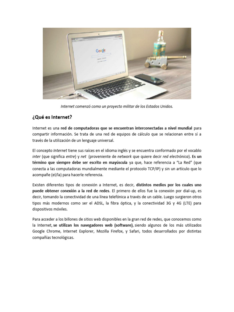 que es internet | PDF | Red de computadoras | Internet
