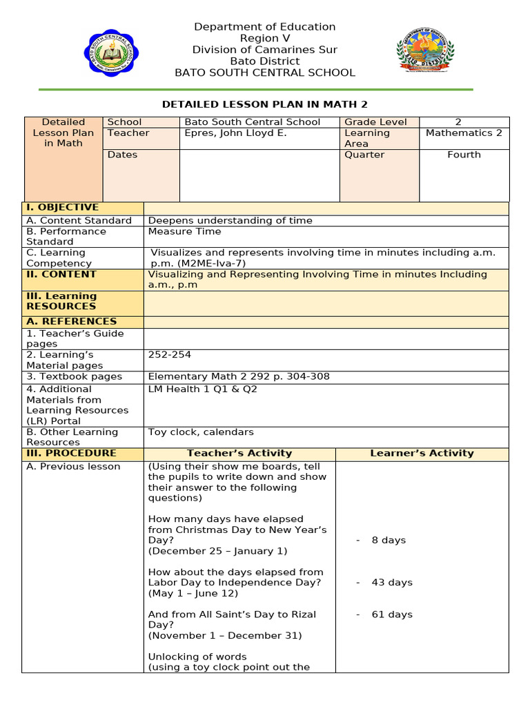 Final Demo Teaching in Math Final | PDF | Lesson Plan | Human Communication