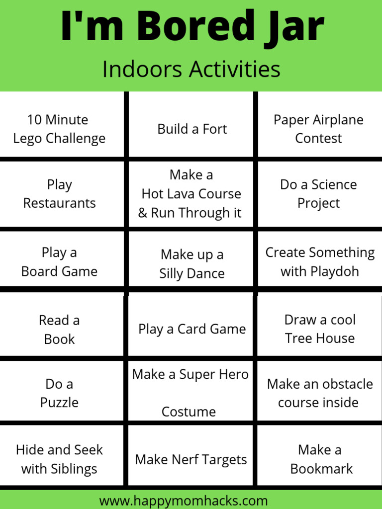 Im Bored Jar Free Printable A | PDF