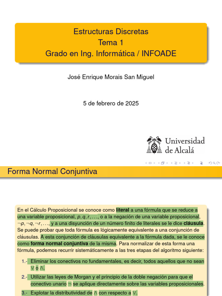 Forma Normal Conjuntiva y Cálculo de Predicados | PDF | Sintaxis ...