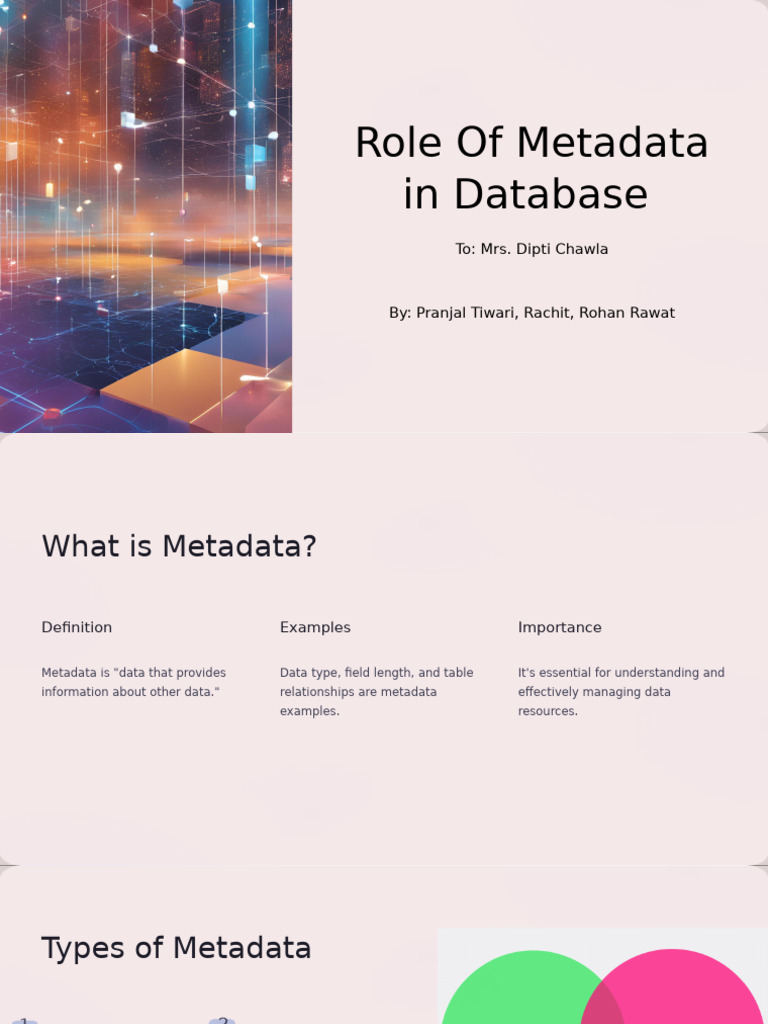 Understanding Metadata in Databases | PDF | Metadata | Databases