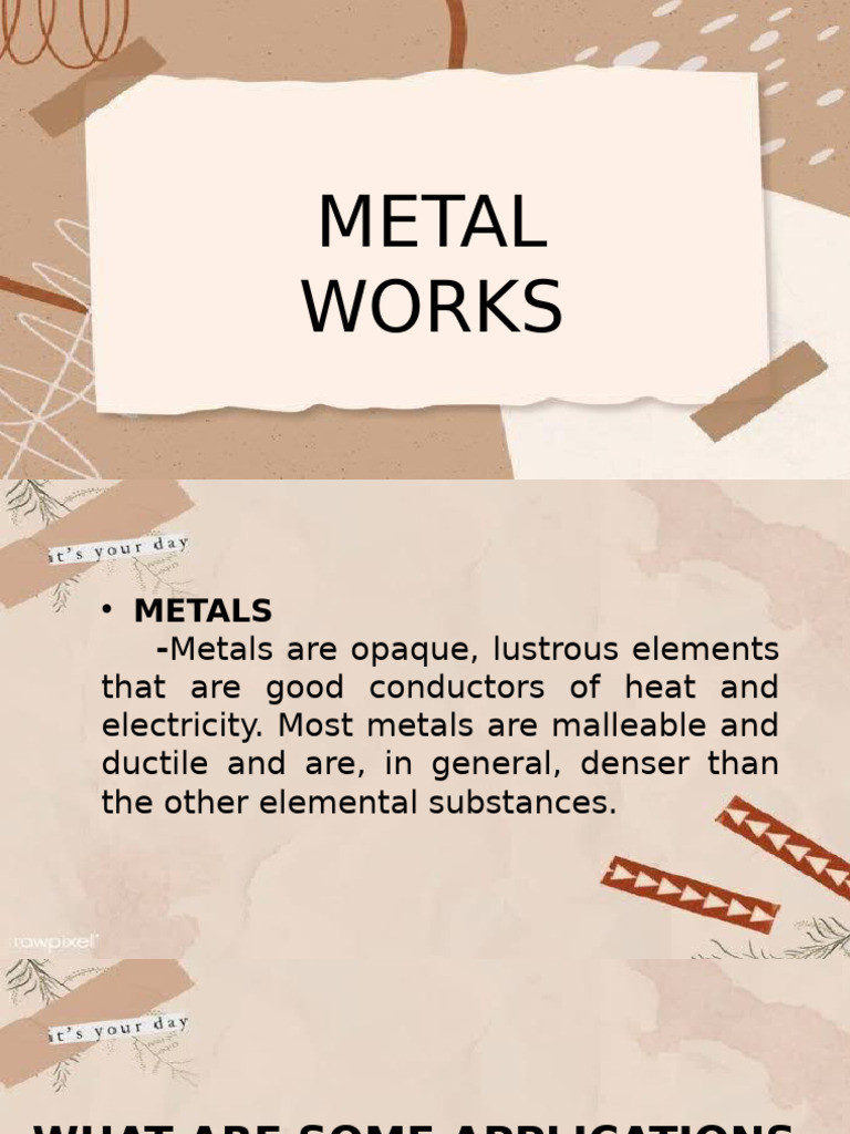 Module 2 - Lesson 4-Metal Works | PDF | Metals | Deformation (Engineering)
