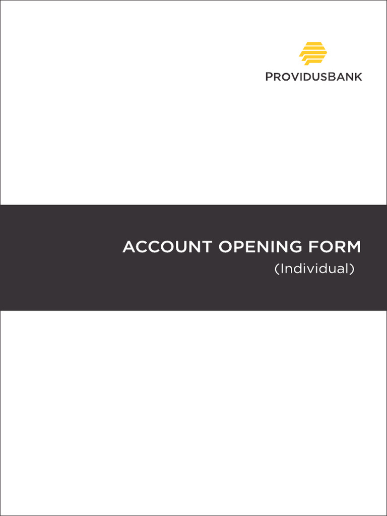 Individual Account Opening Form | PDF