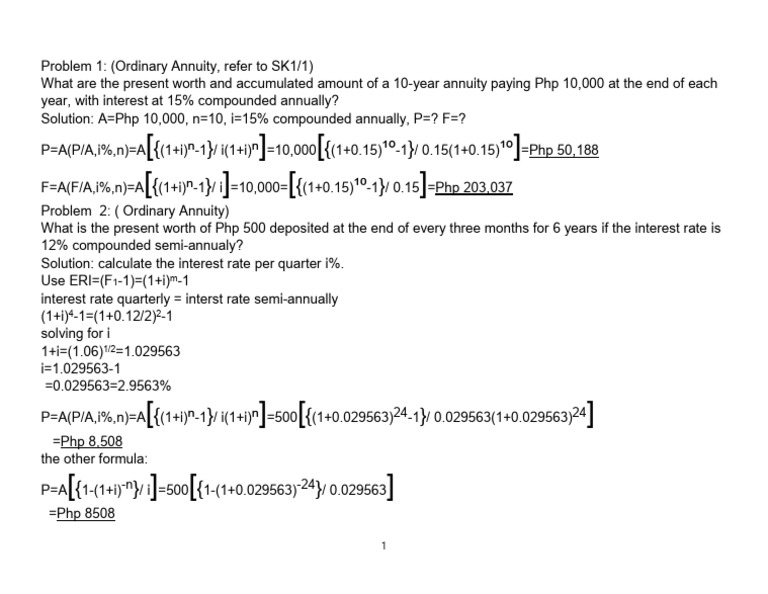 Problems-1-and-2-ordinary-annuity | PDF