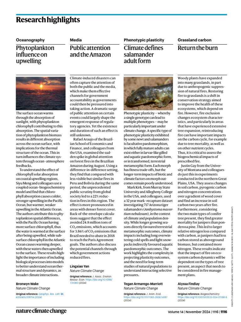 Research Highlights Oceanography Phytoplankton Influence On Upwelling ...