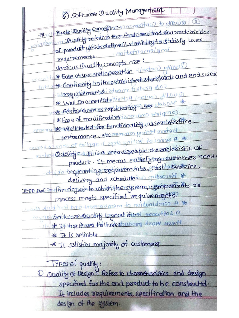 Software Engineering Notes - Unit 6 | PDF