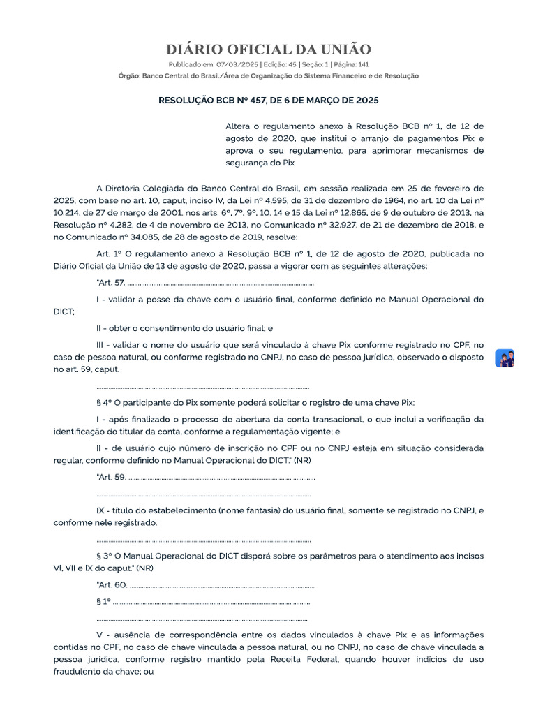 Resolucao BCB N 457 | PDF