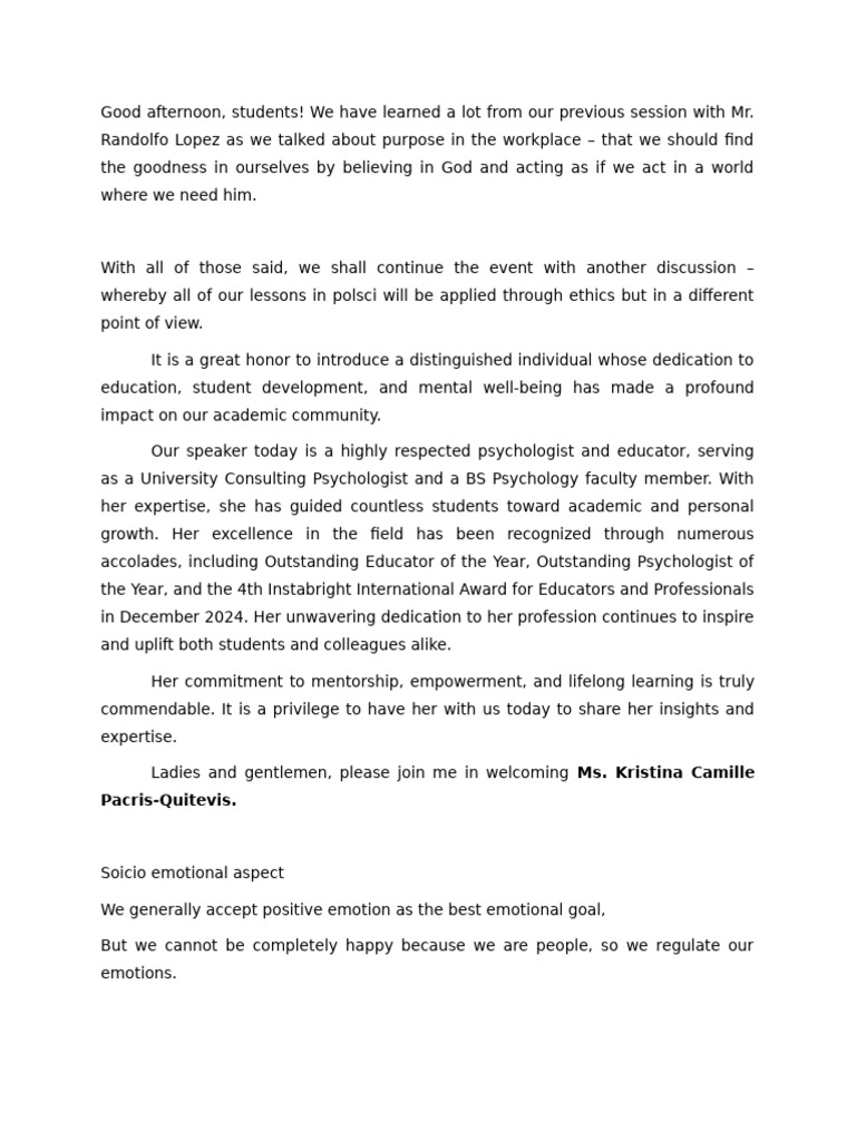 webinar script | PDF | Emotions | Happiness