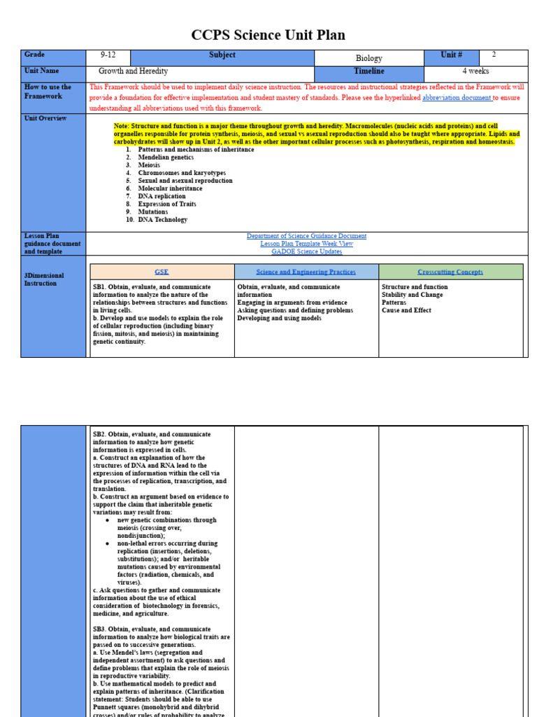 Biology Unit 2 Genetics | PDF | Dominance (Genetics) | Genetics