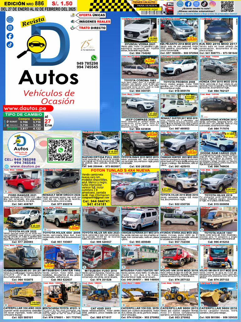 Revista DAutos - Edicion 886 - Del 27 Enero Al 02 Febrero 2025 | PDF