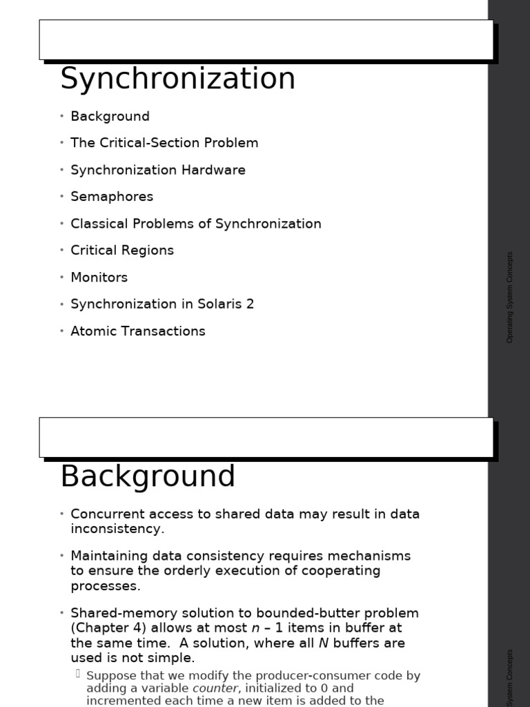 synchronization | PDF | Process (Computing) | Thread (Computing)