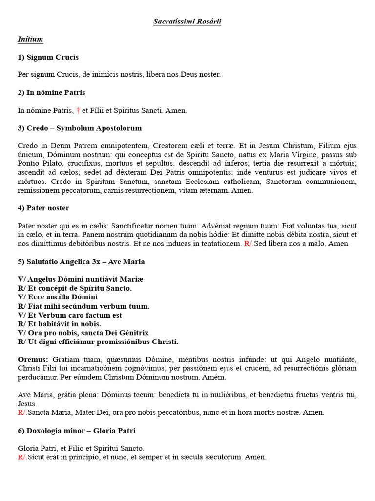 Sacratissimi Rosarii | PDF