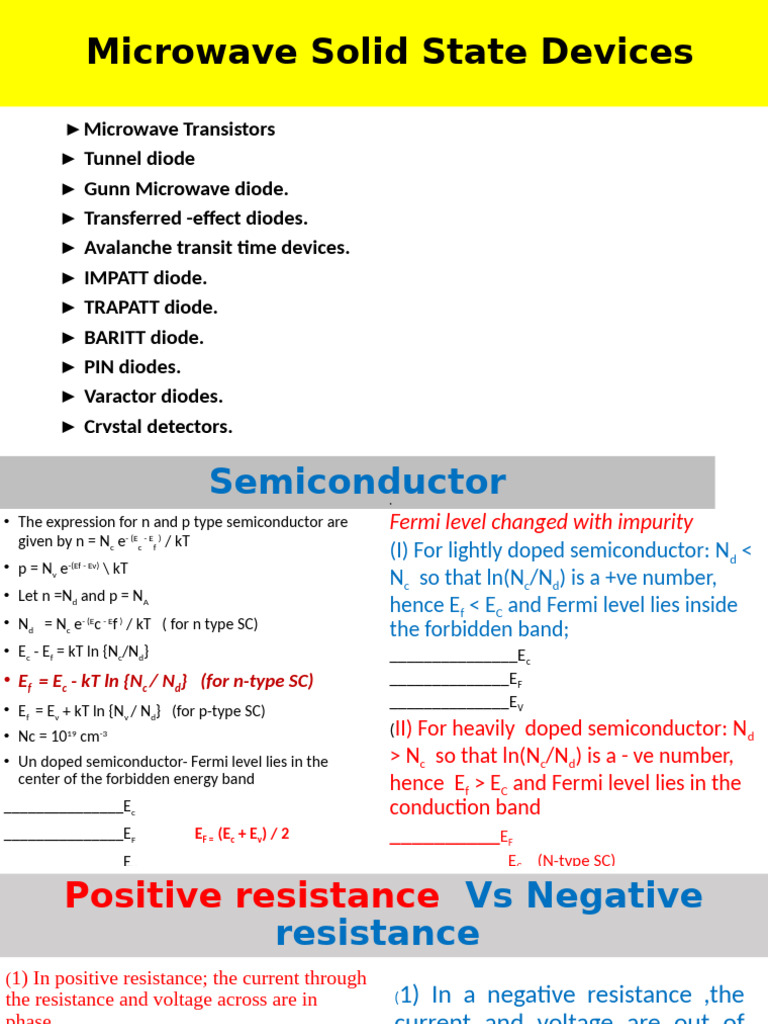 SKD 2 Microwave Solid State Devices | PDF | Diode | Amplifier