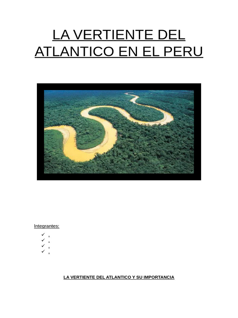 La Vertiente Del Atlantico y Su Importancia | PDF