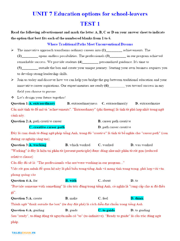 Unit 7 Grade 11 Test 1 Keydocx 1600 PDF - Gdrive.vip | PDF