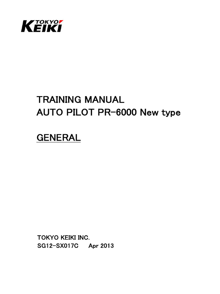 TrainningManual - PR 6000 NewType (SG12 SX017C) 20140509 | PDF | Rudder ...