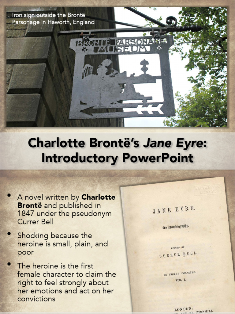 Charlotte Brontë'S: Introductory Powerpoint: Jane Eyre | PDF ...