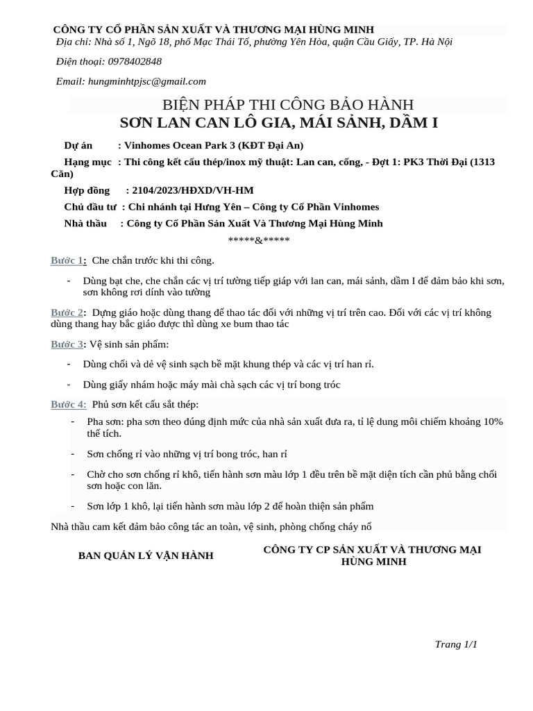 2. BPTC BẢO HÀNH | PDF