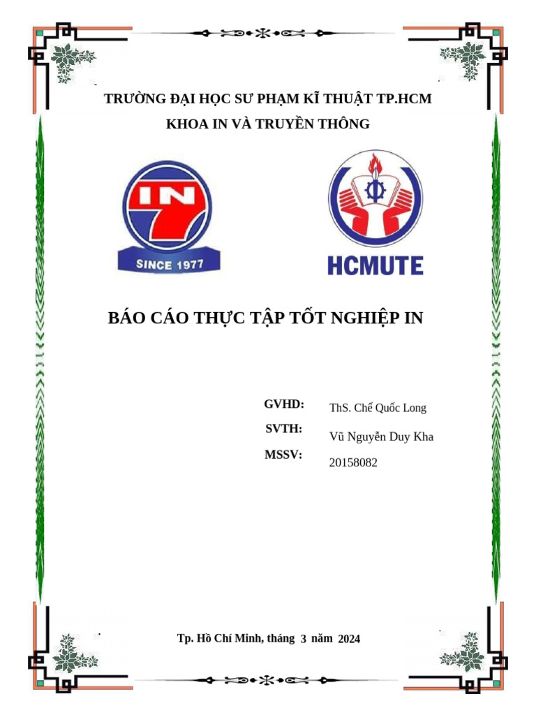 báo cáo thực tập- Vũ Nguyễn Duy Kha | PDF