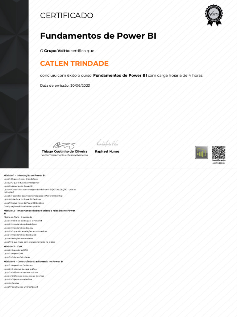 Certificado: Fundamentos de Power BI | PDF
