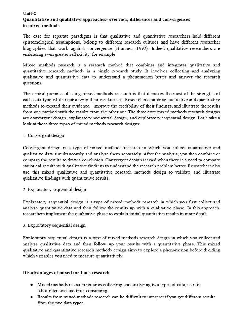 Unit-2 | PDF | Sampling (Statistics) | Qualitative Research