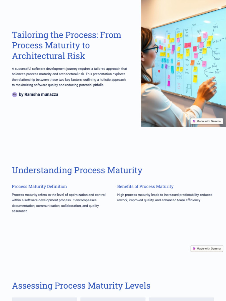 Tailoring The Process From Process Maturity To Architectural Risk | PDF | Risk | Software ...