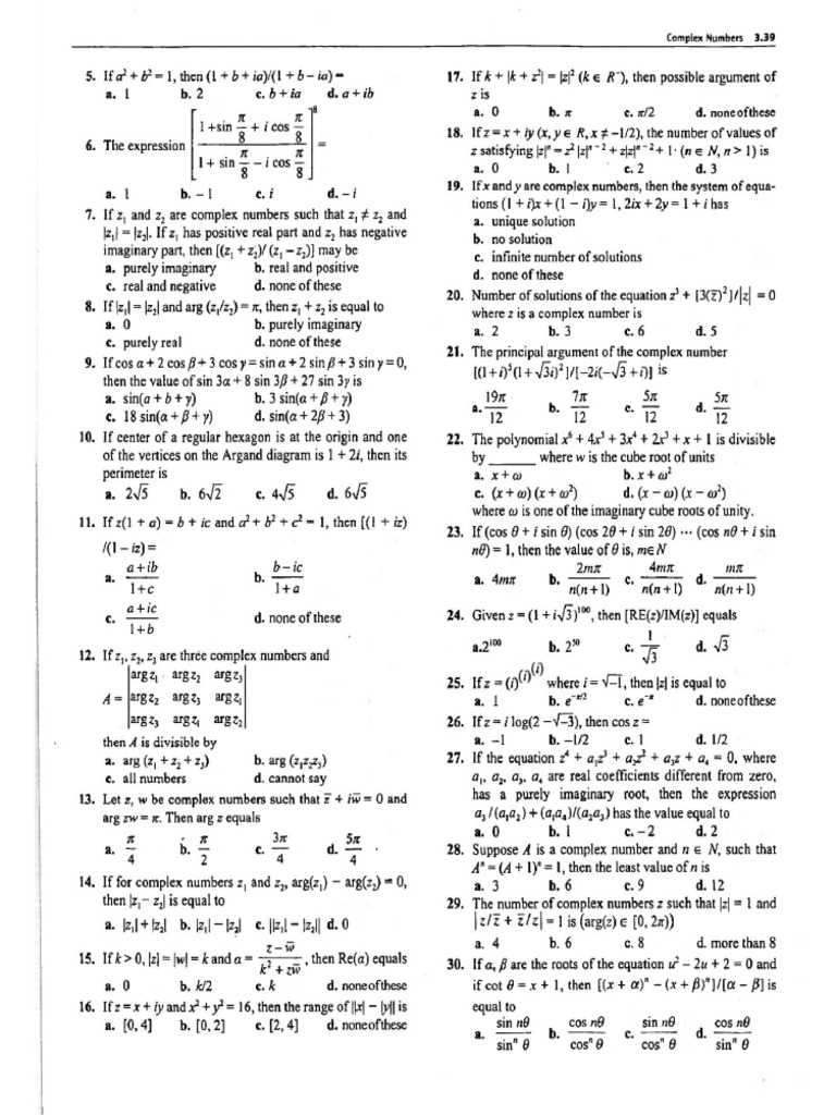 Complex Numbers | PDF