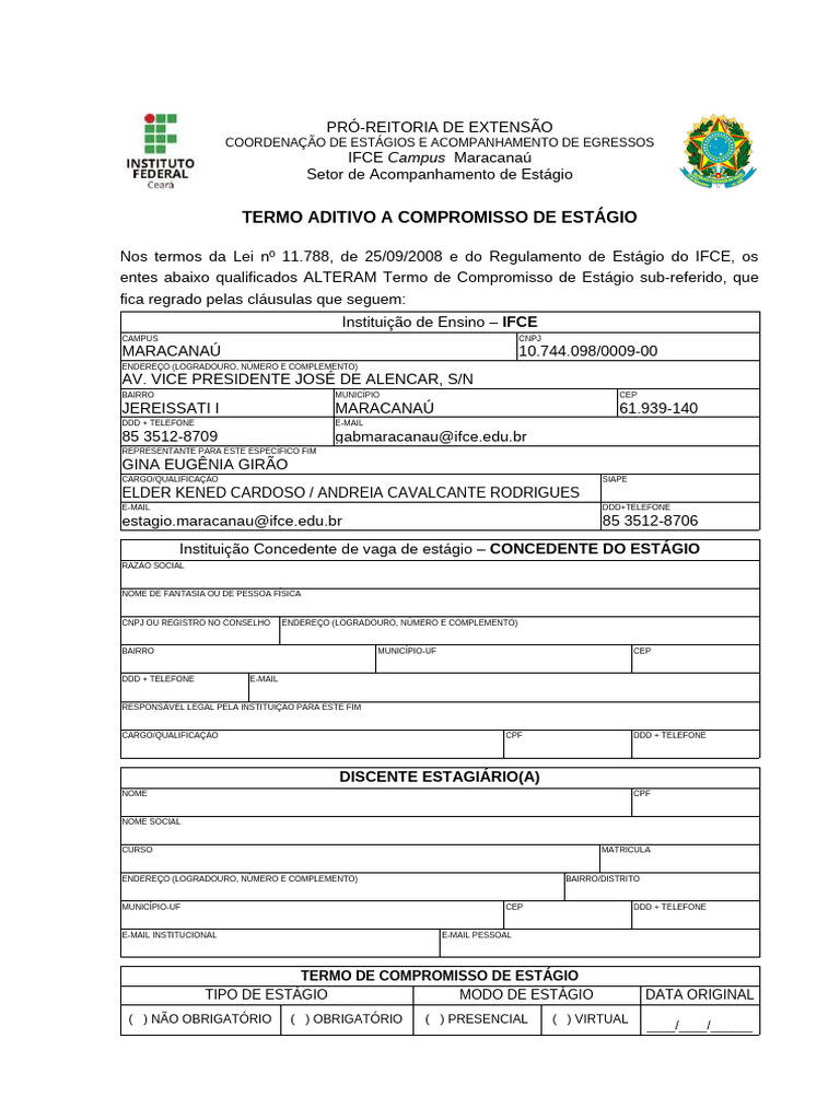 Termo Aditivo a TCE | PDF | Brasil