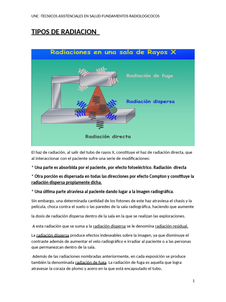 Tipos de Radiación y Filtros (3) | PDF | Radiación | Rayo X