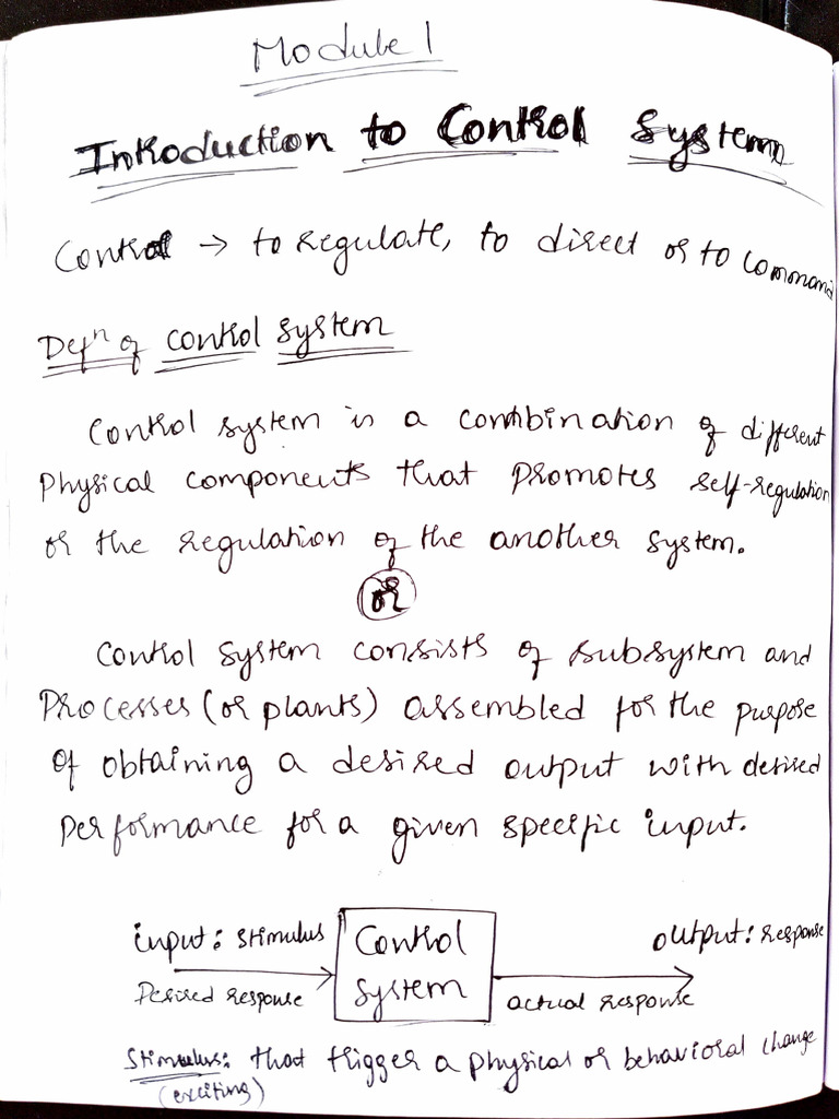 Control System Theory M1 | PDF | Control Theory