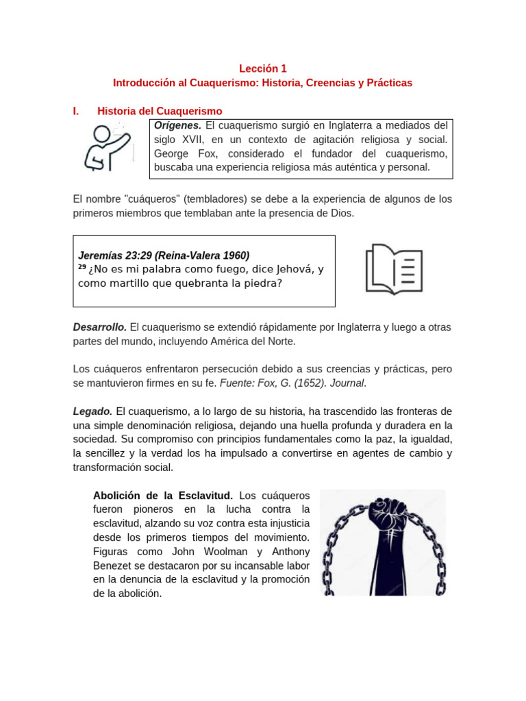 Introducción al Cuaquerismo: Historia y Creencias | PDF | Cuáqueros | Paz