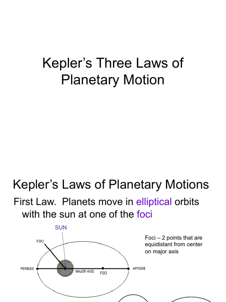Kepler's Three Laws of Planetary Motion | PDF | Orbit | Celestial Mechanics