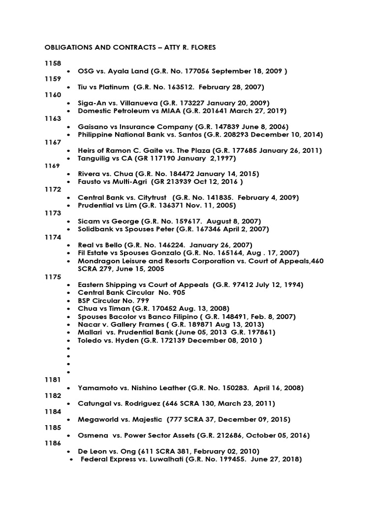 Syllabus-ObliCon (1) | PDF | Economy Of Asia | Institutional Investors