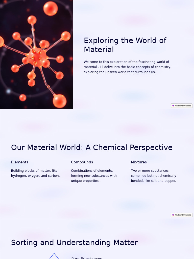 Exploring the World of Material | PDF