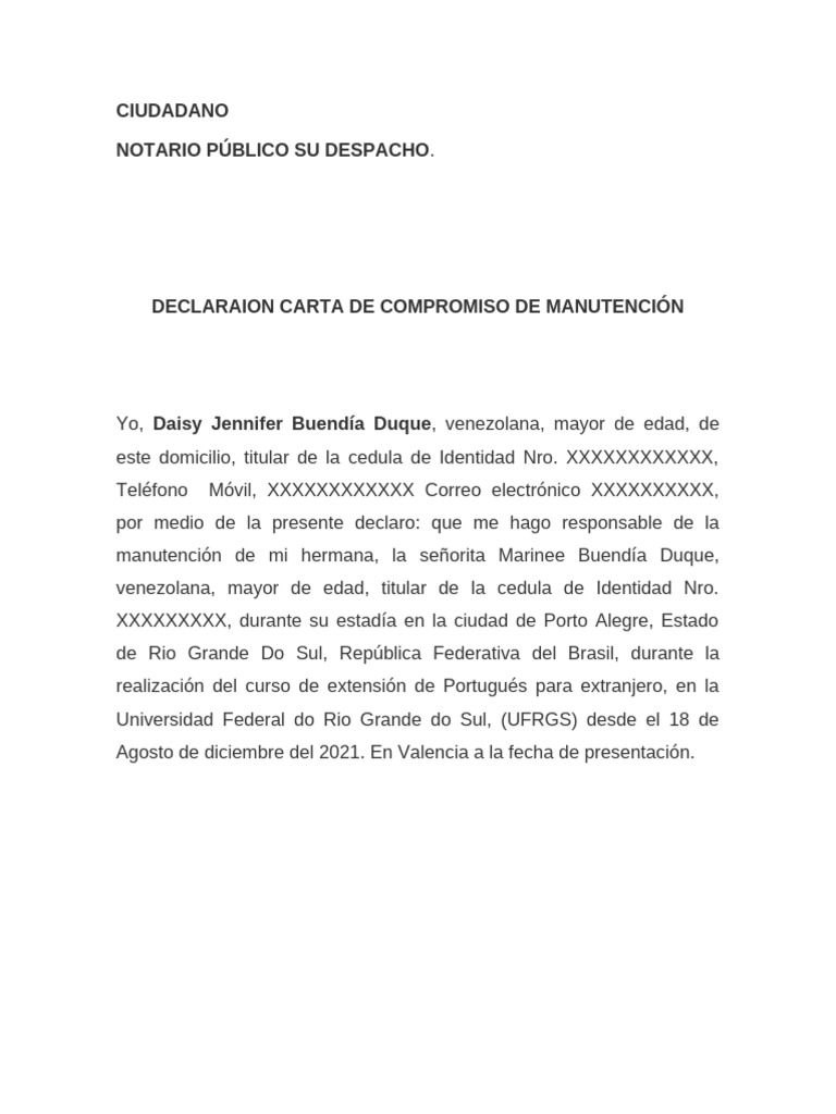 Compromiso de Manutención en Brasil | PDF