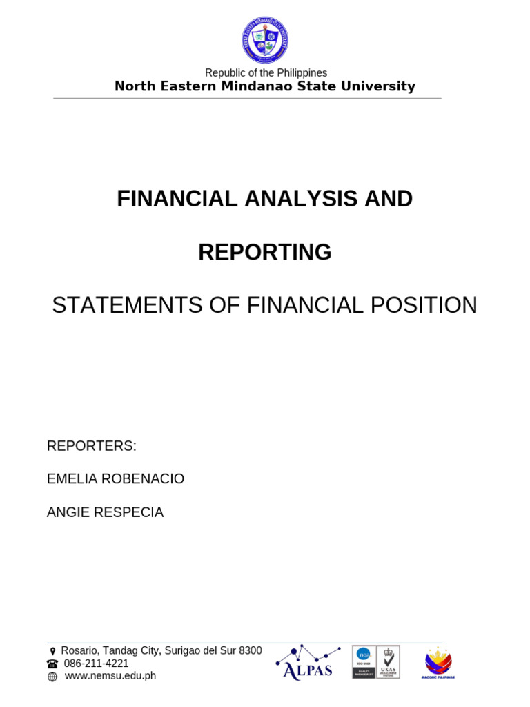 Statement of Financial Position Guide | PDF | Balance Sheet | Equity ...