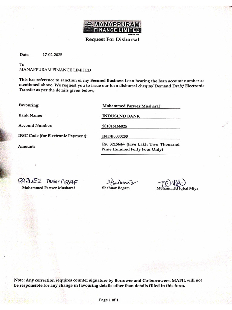 Request for dispersal | PDF