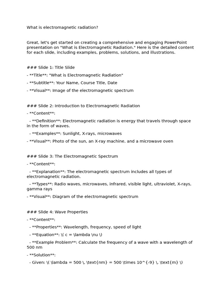Understanding Electromagnetic Radiation | PDF | Electromagnetic ...