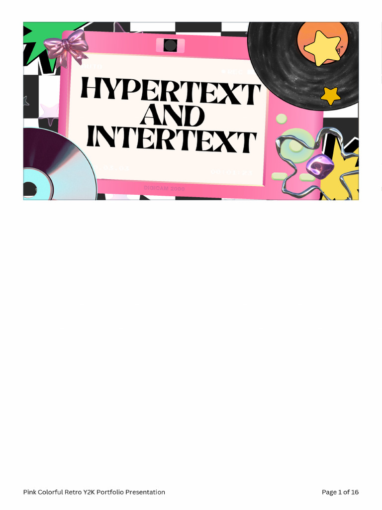 Pink Colorful Retro Y2K Portfolio Presentation.pdf | PDF