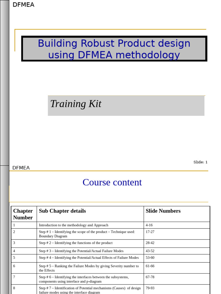Training Material - Based On Latest Update - Dfmea | PDF | Brake ...