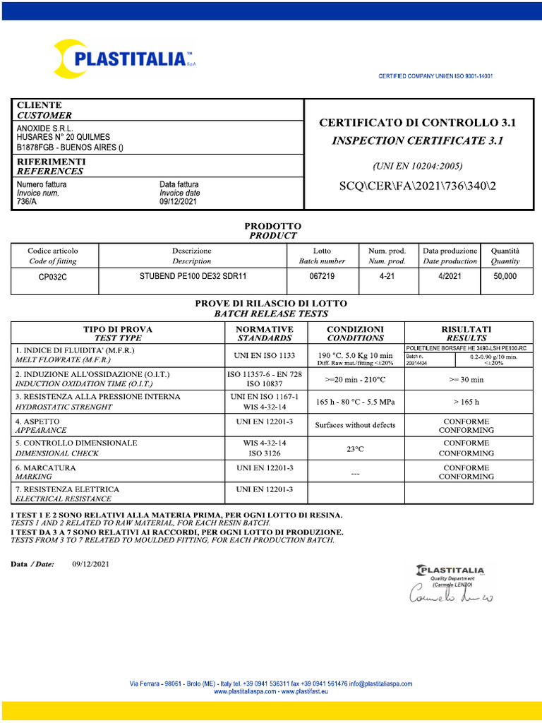ADAPT. Ø 32 MM L.067219-PLAST | PDF