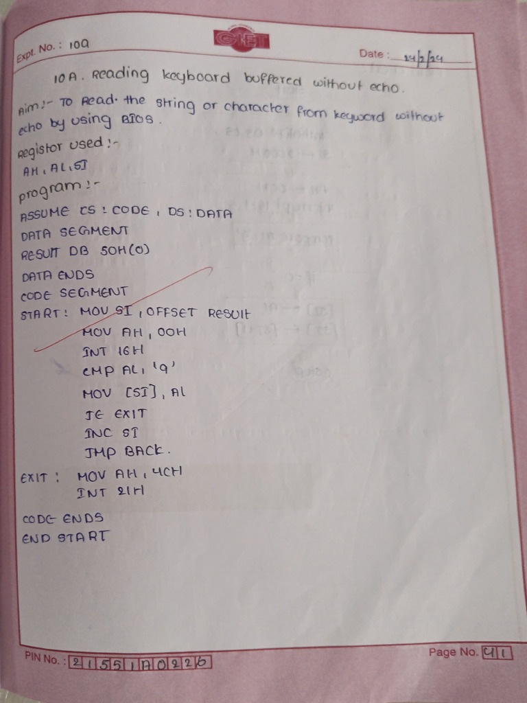 MPMC 10th Experiment | PDF