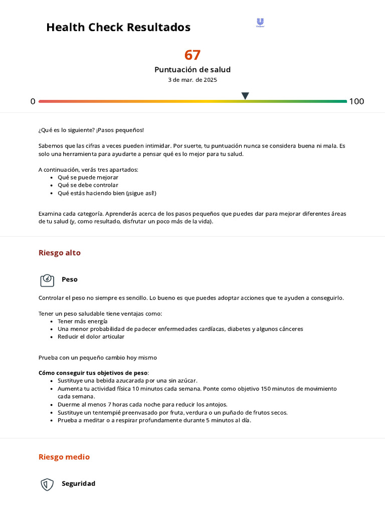 Health Check-Results-20250303-062613 | PDF | Dormir | Alimentos Health Check-Results-20250303-062613 | PDF | Dormir | Alimentos