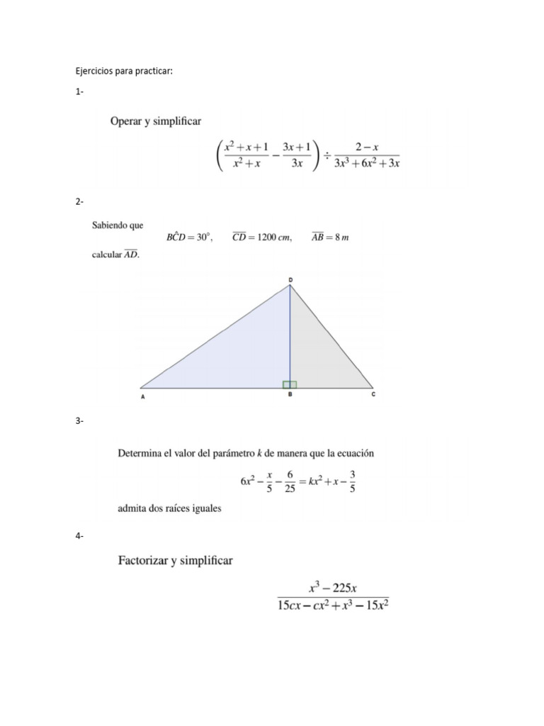 Ejercicios para practicar | PDF