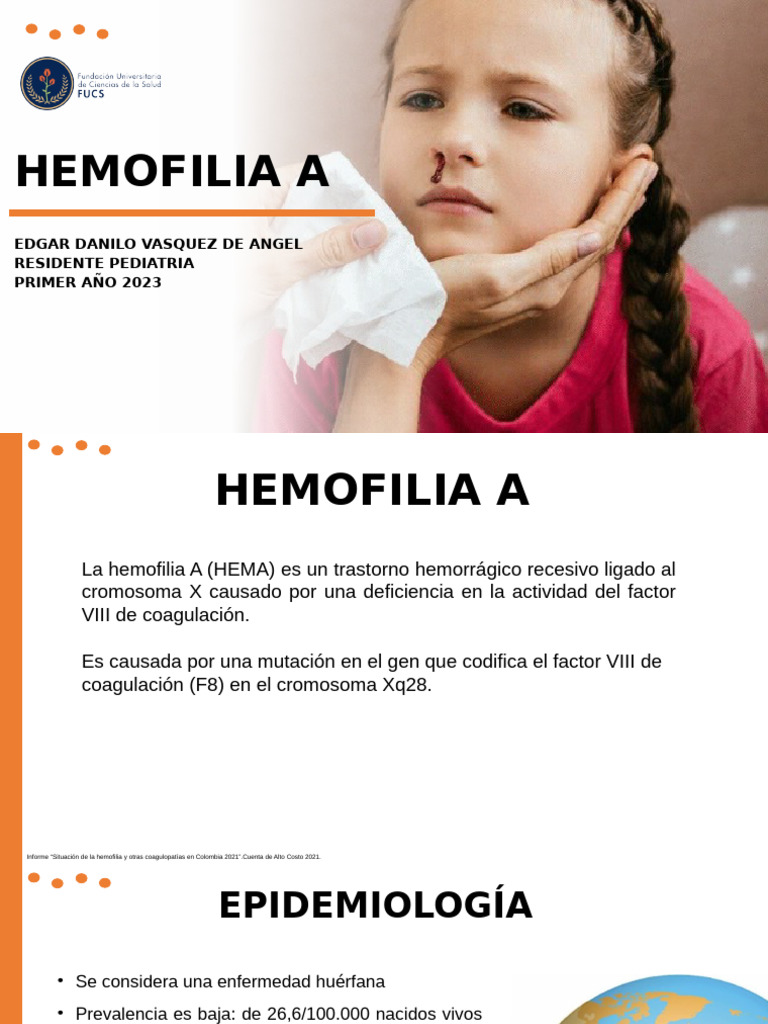 Hemofilia A | PDF | Coagulación | Gene