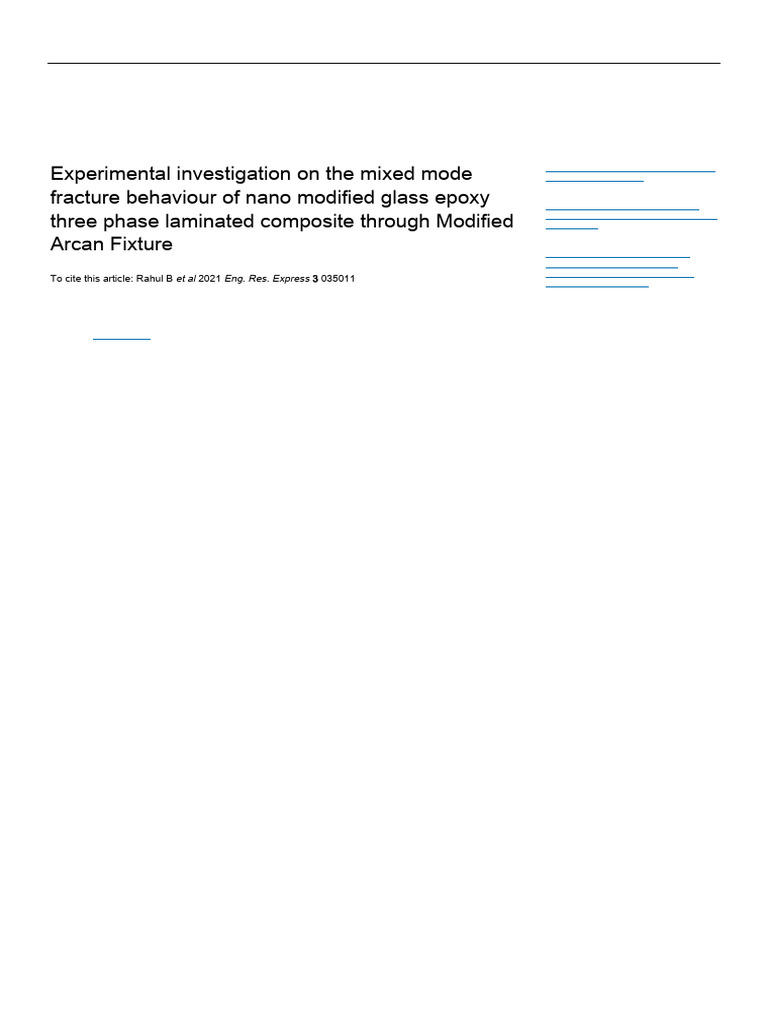Mixed Mode Fracture in CNT-Modified Composites | PDF | Fracture ...