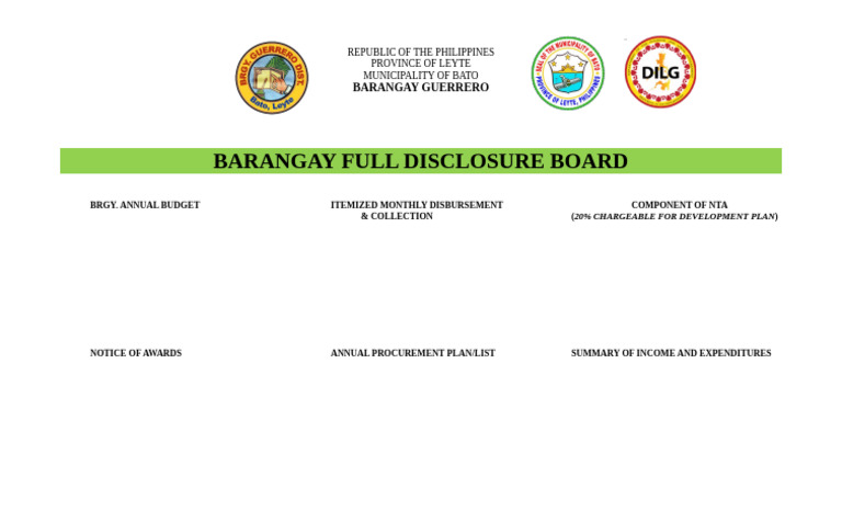 Full Disclosure Board | PDF