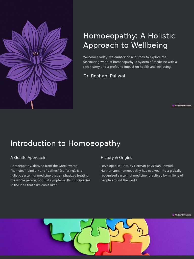 Homoeopathy A Holistic Approach To Wellbeing | PDF | Homeopathy ...