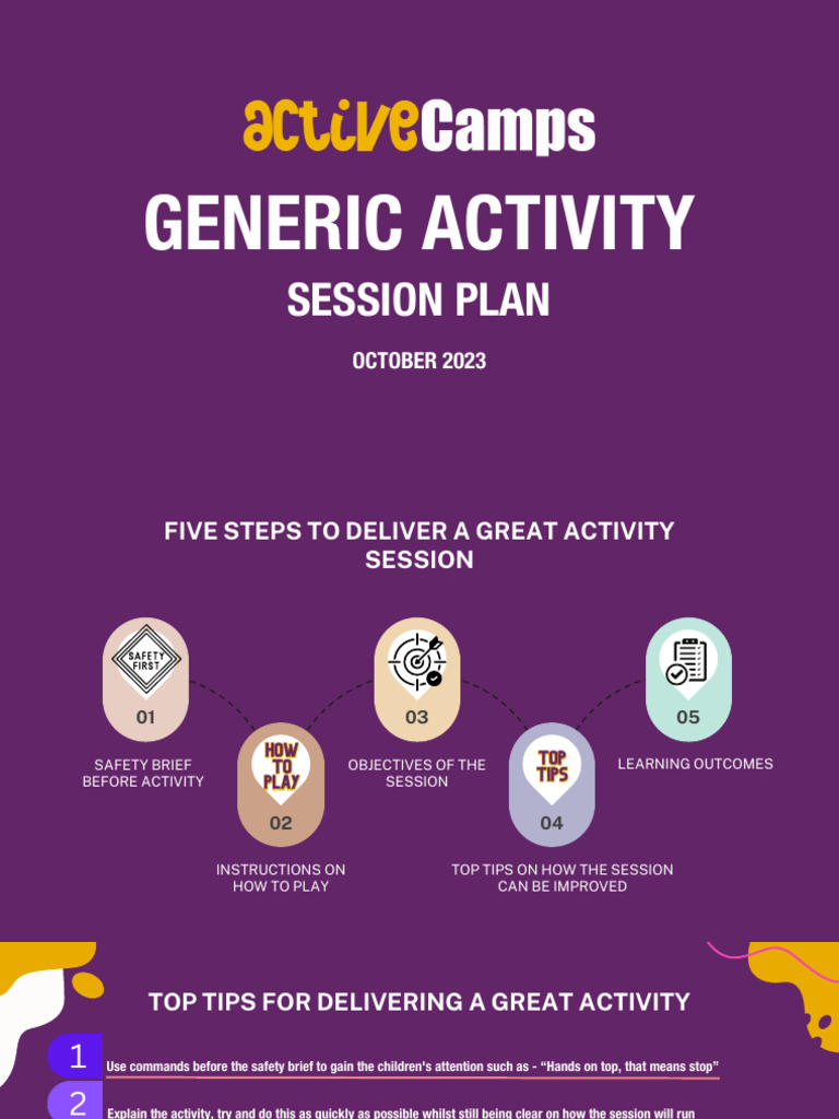Generic Activity Session Plan | PDF