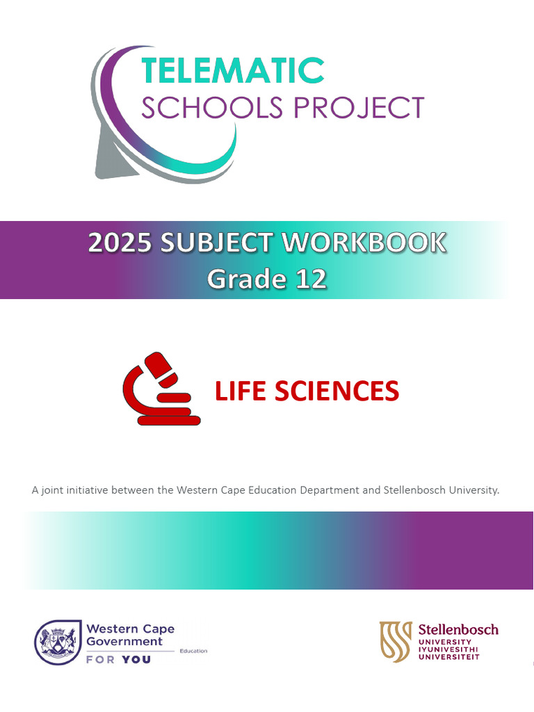 Life Sciences Grade 12 Telematics Workbook - 2025 | PDF | Menstrual ...